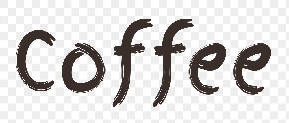 Coffee word png, simple typography | Free PNG - rawpixel