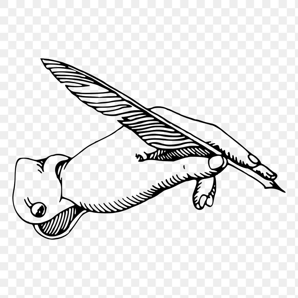 Feather pen png sticker illustration, | Free PNG - rawpixel