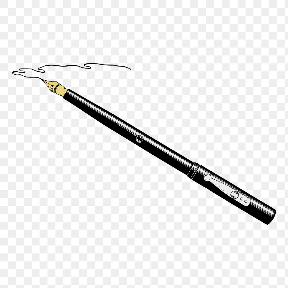 Ink pen png sticker, vintage | Free PNG - rawpixel