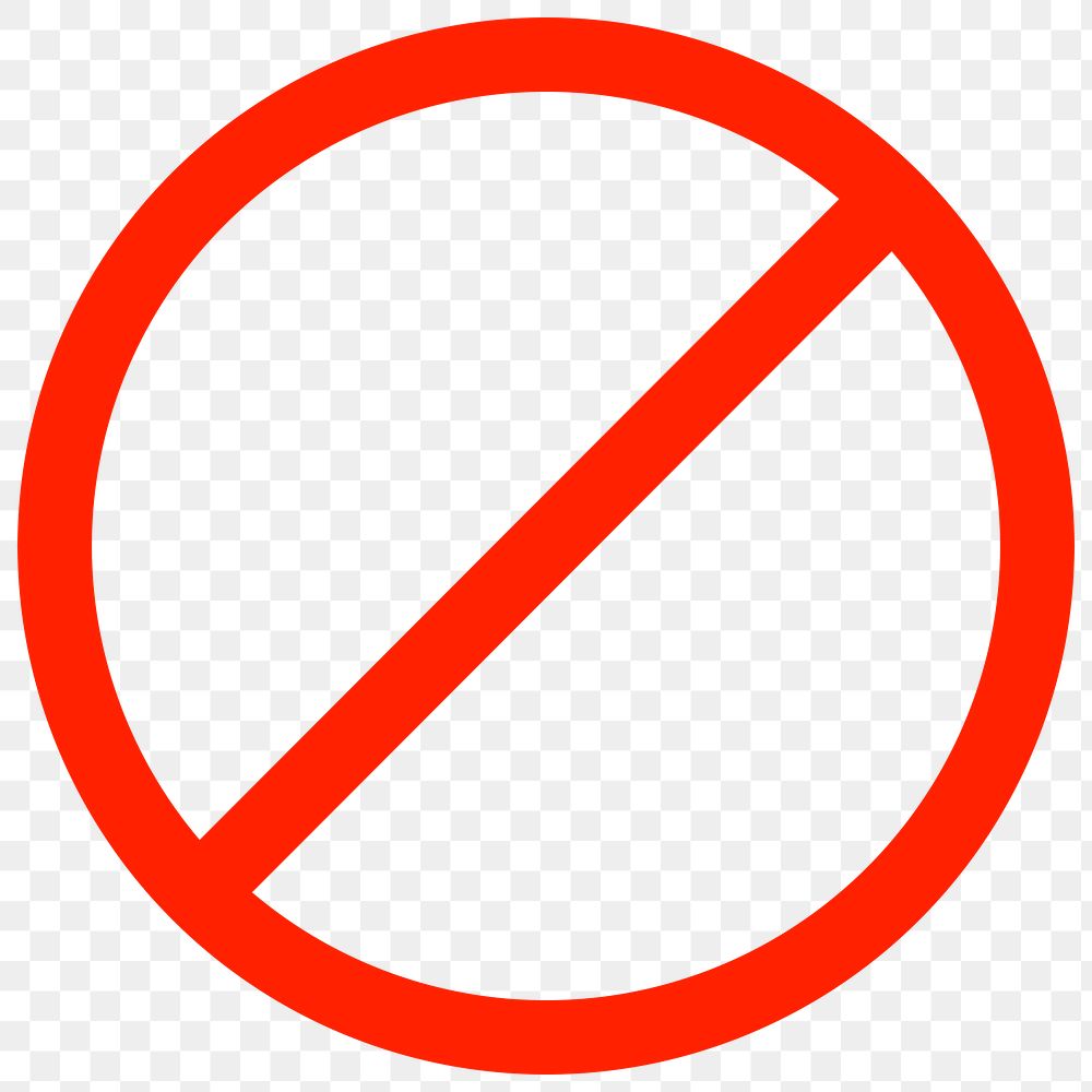Ban sign png sticker symbol | Free PNG - rawpixel