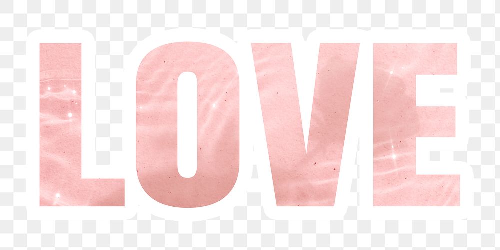 Love png word sticker typography, | Free PNG - rawpixel
