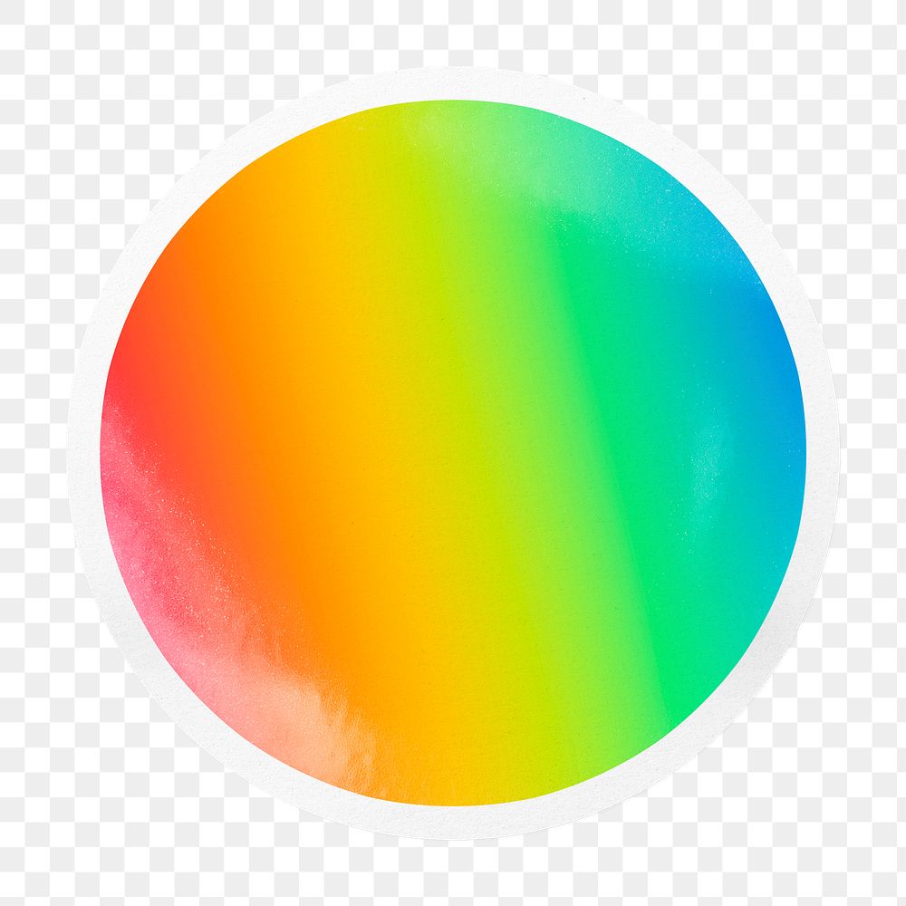 Rainbow gradient png badge sticker | Free PNG - rawpixel