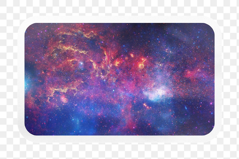 Nebula galaxy png rectangle badge | Free PNG - rawpixel