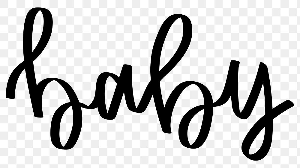 Baby png word sticker typography, | Free PNG - rawpixel