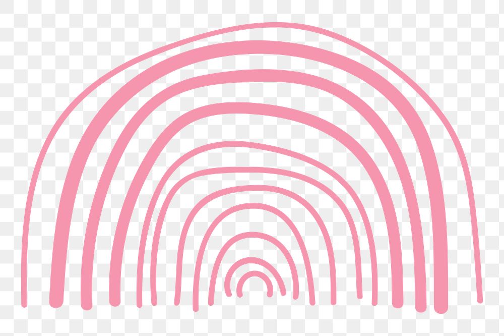 Pink rainbow png sticker, abstract | Free PNG - rawpixel
