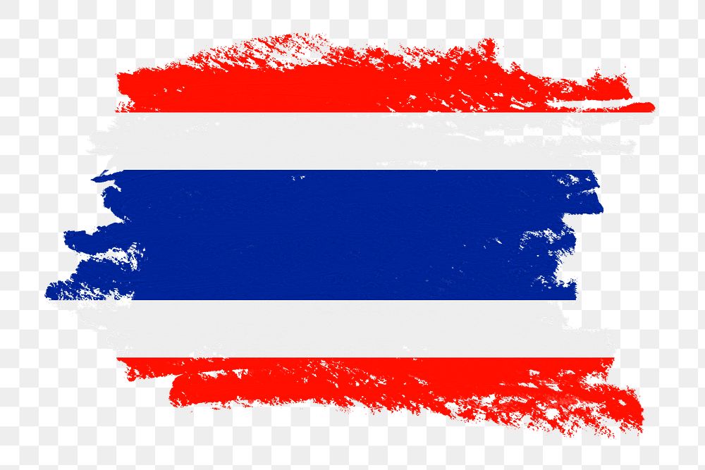 Thai flag png sticker, paint | Free PNG - rawpixel