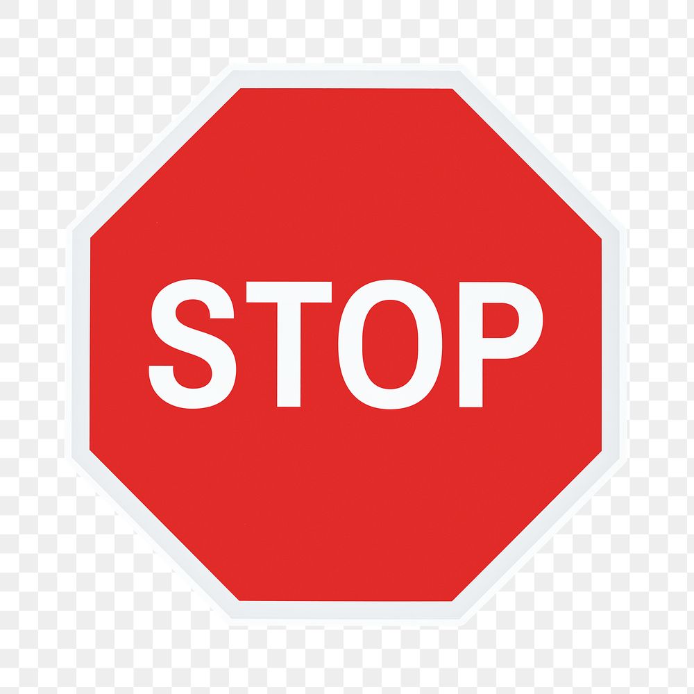 Stop sign png sticker, transparent | Premium PNG - rawpixel