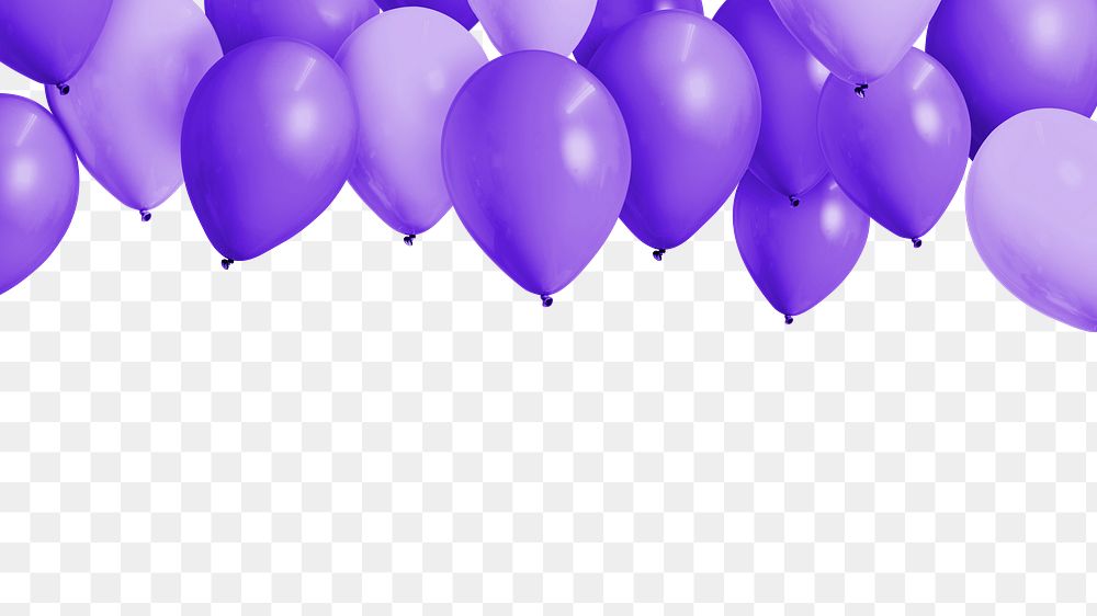 Purple balloon png border, transparent | Free PNG - rawpixel