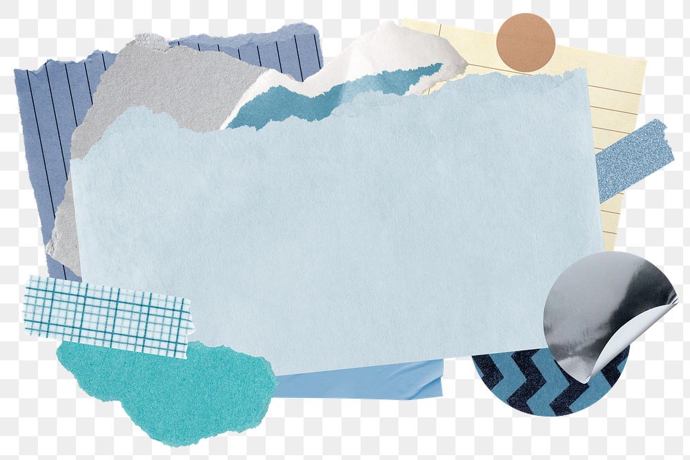 Blue paper png frame sticker, | Premium PNG - rawpixel