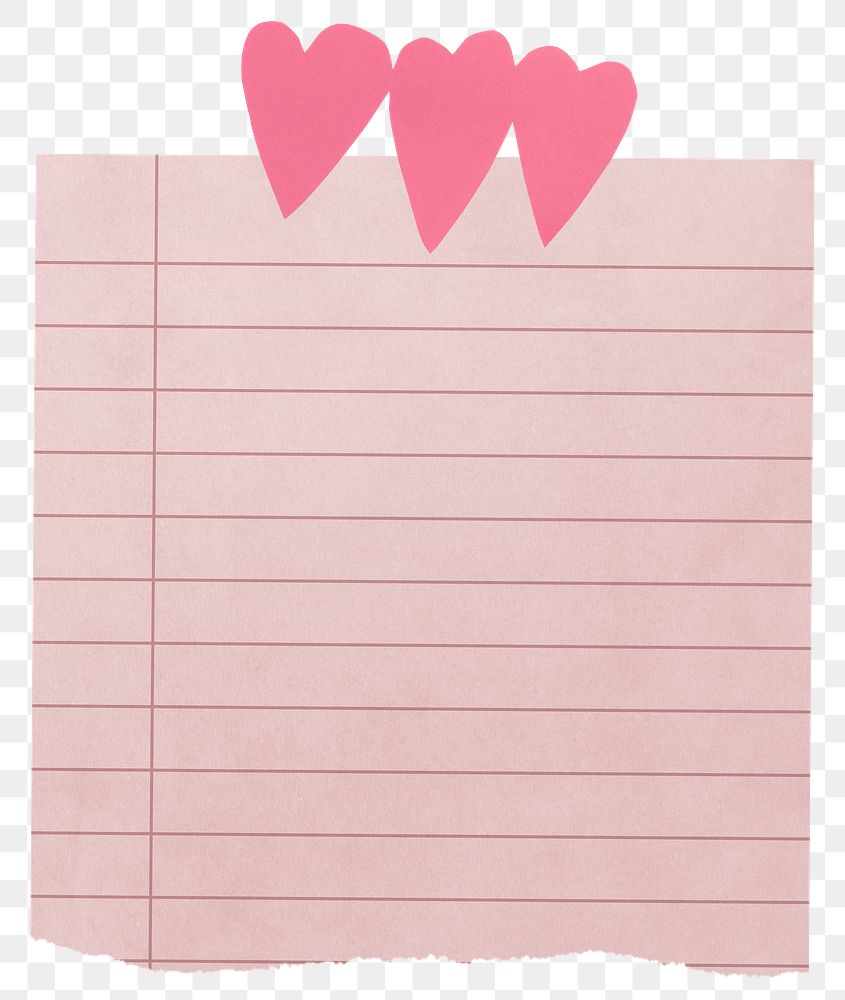 Ripped pink png note paper | Free PNG - rawpixel