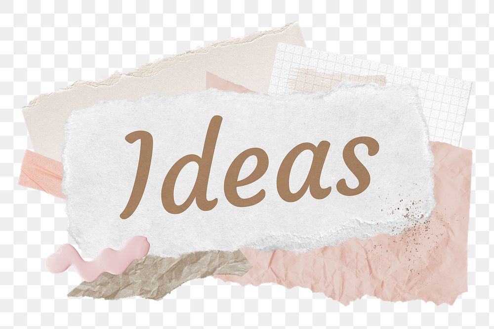 Ideas png word sticker typography, | Free PNG - rawpixel