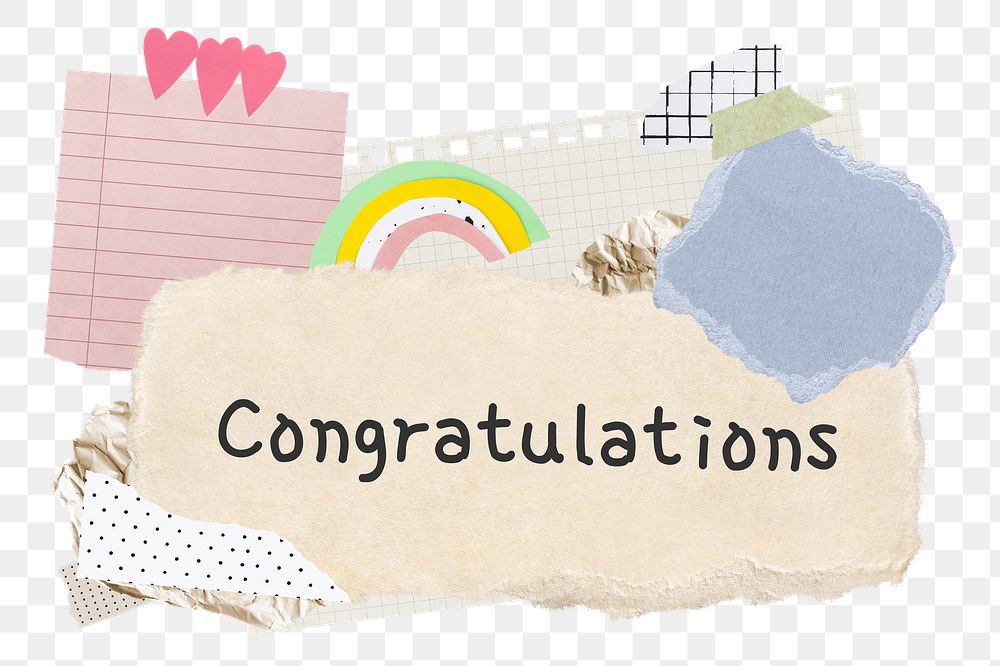 Congratulations png word sticker typography, | Free PNG - rawpixel
