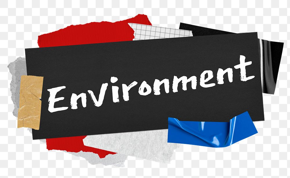Environment png word sticker typography, | Free PNG - rawpixel
