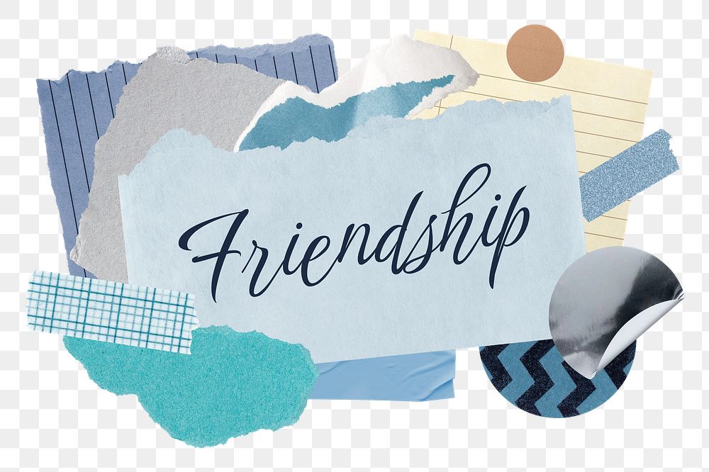 Friendship png word sticker typography, | Free PNG - rawpixel