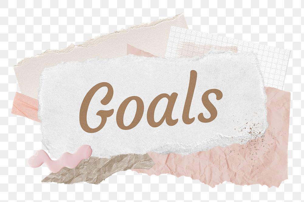 Goals png word sticker typography, | Free PNG - rawpixel