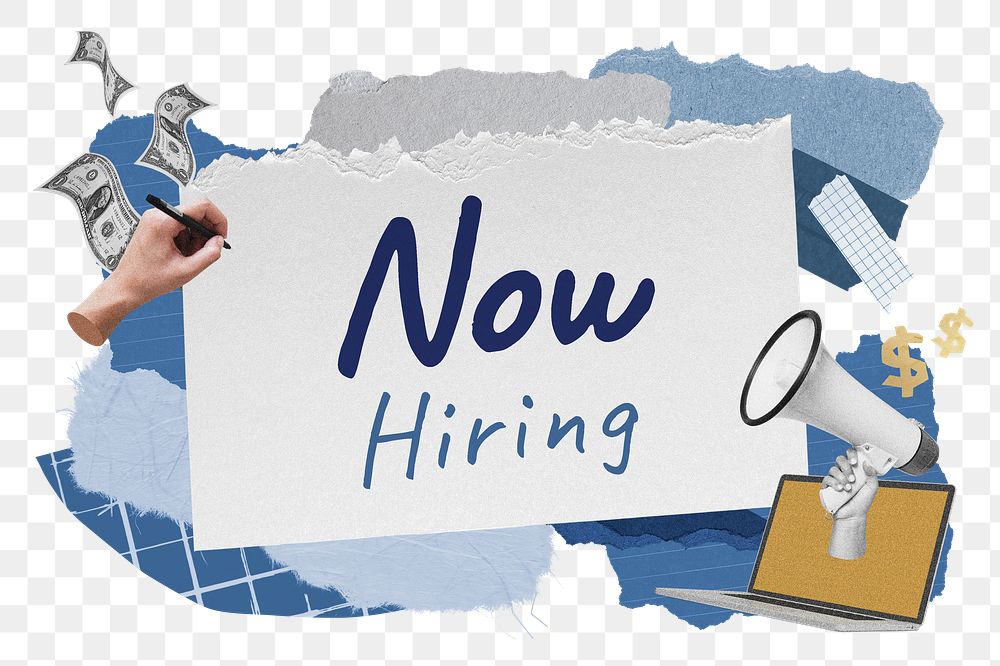Now hiring png word sticker | Free PNG - rawpixel