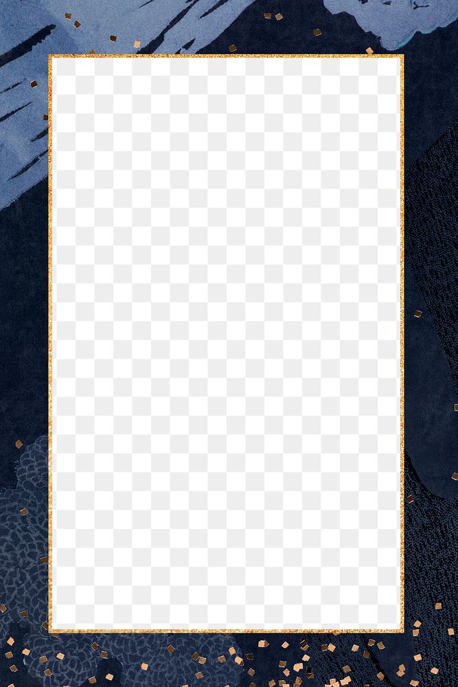 Dark blue png rectangular frame, | Premium PNG - rawpixel