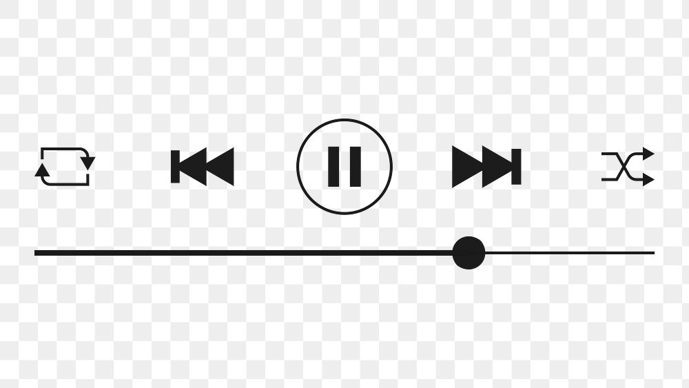 Png music player bar sticker, | Premium PNG - rawpixel