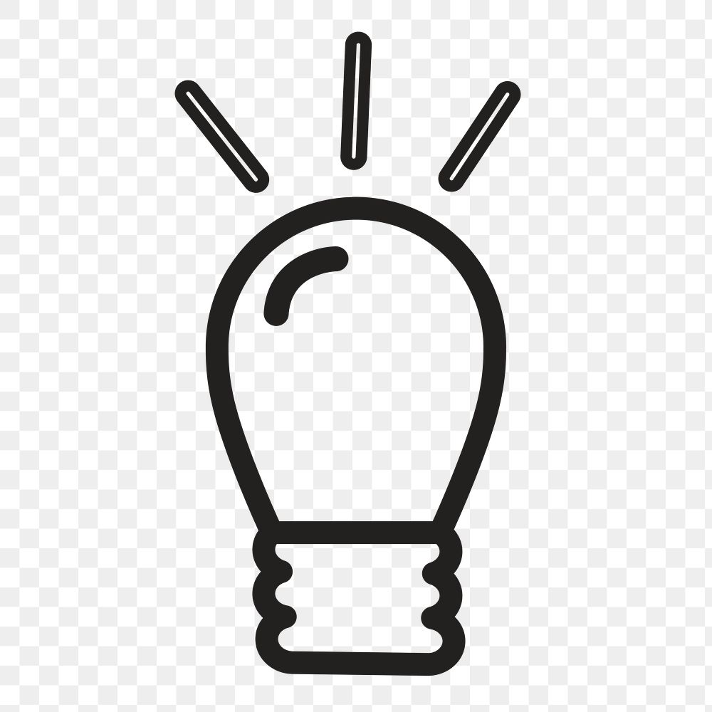 Ideas icon png sticker, black | Premium Icons - rawpixel