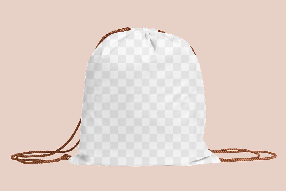 Drawstring bag png mockup, | Premium PNG - rawpixel