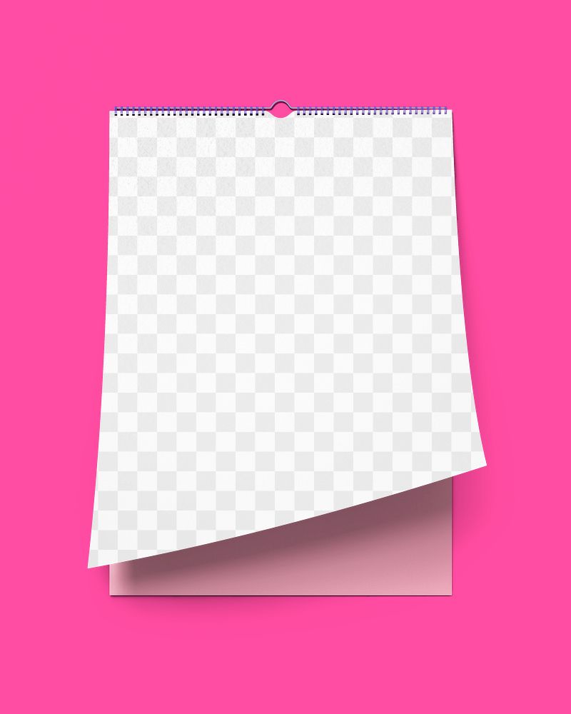 Wall calendar png mockup, pink | Premium PNG - rawpixel