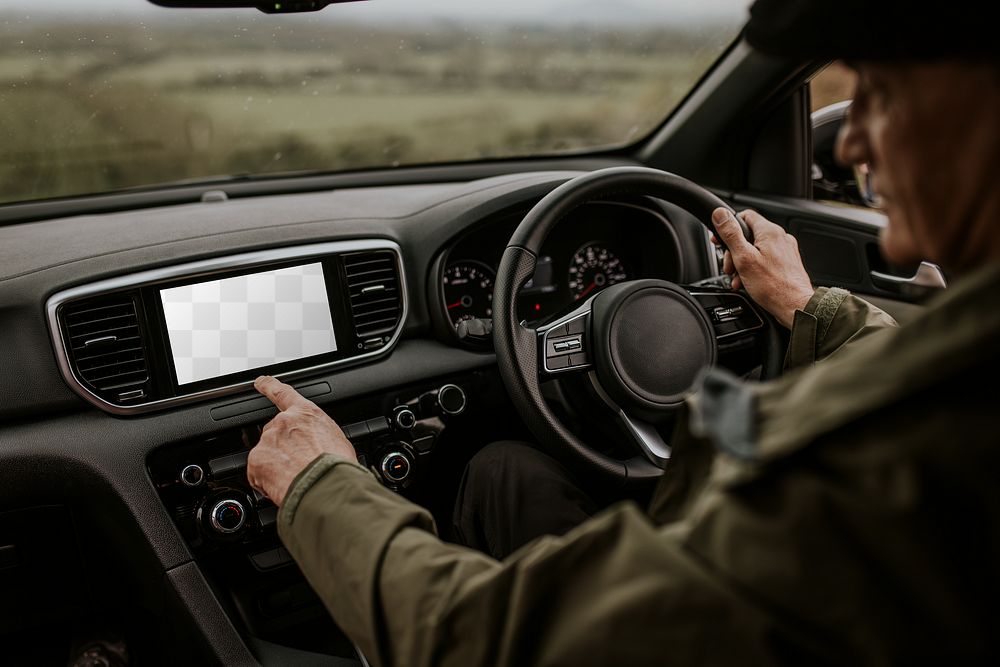 Car dashboard screen png mockup, | Premium PNG - rawpixel