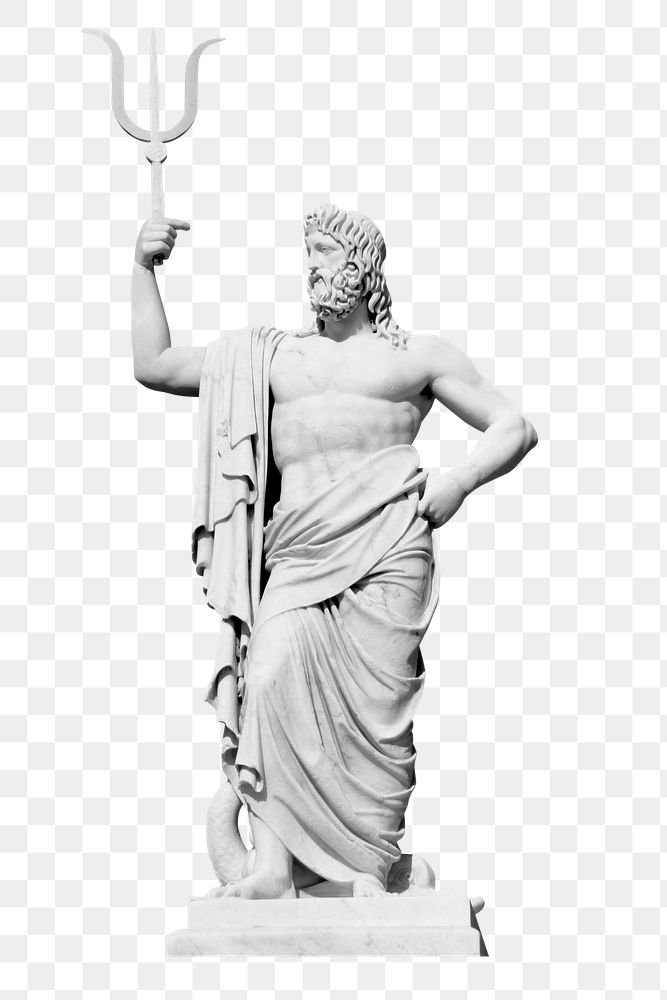 Poseidon statue png sticker, transparent | Free PNG - rawpixel