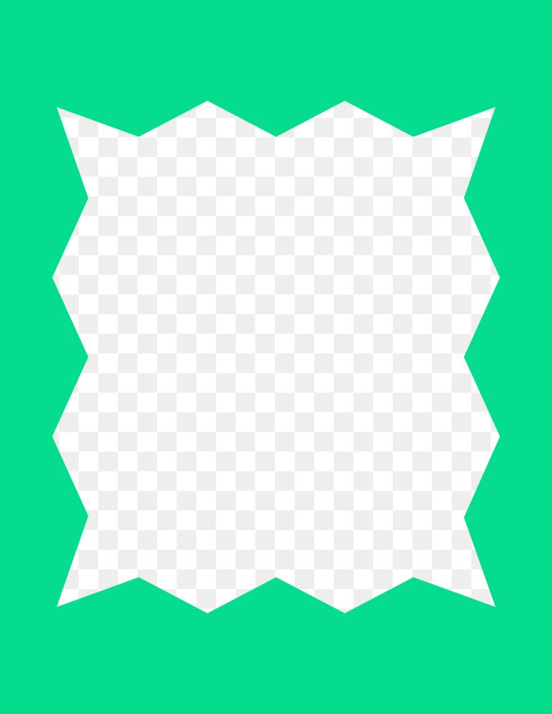 Zig-zag rectangle png frame, transparent | Premium PNG - rawpixel