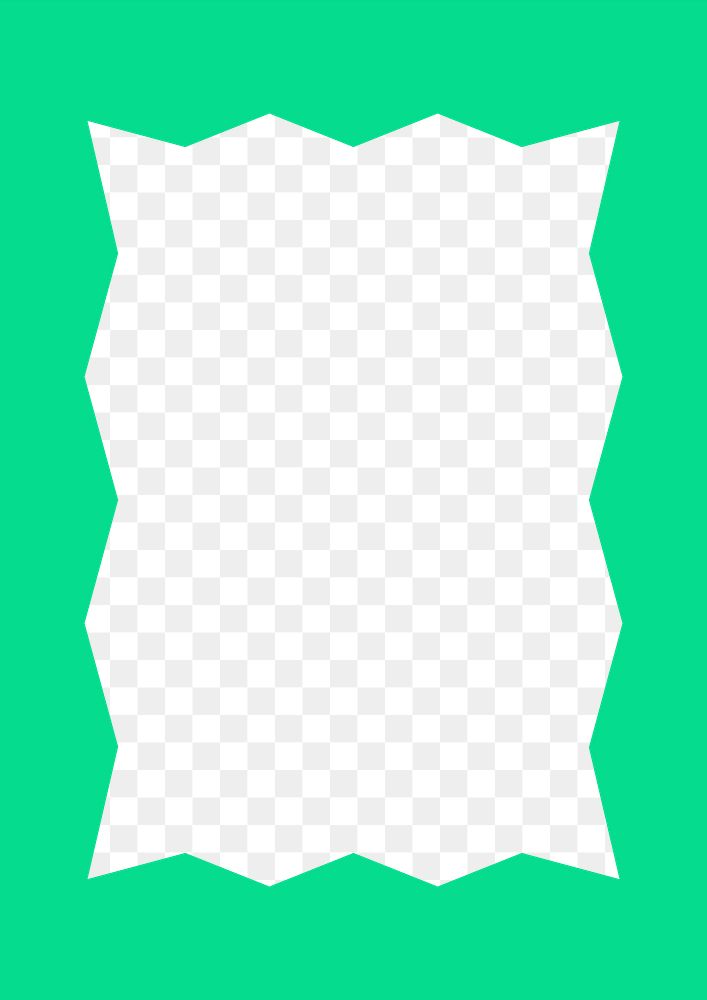 Zig-zag rectangle png frame, transparent | Premium PNG - rawpixel