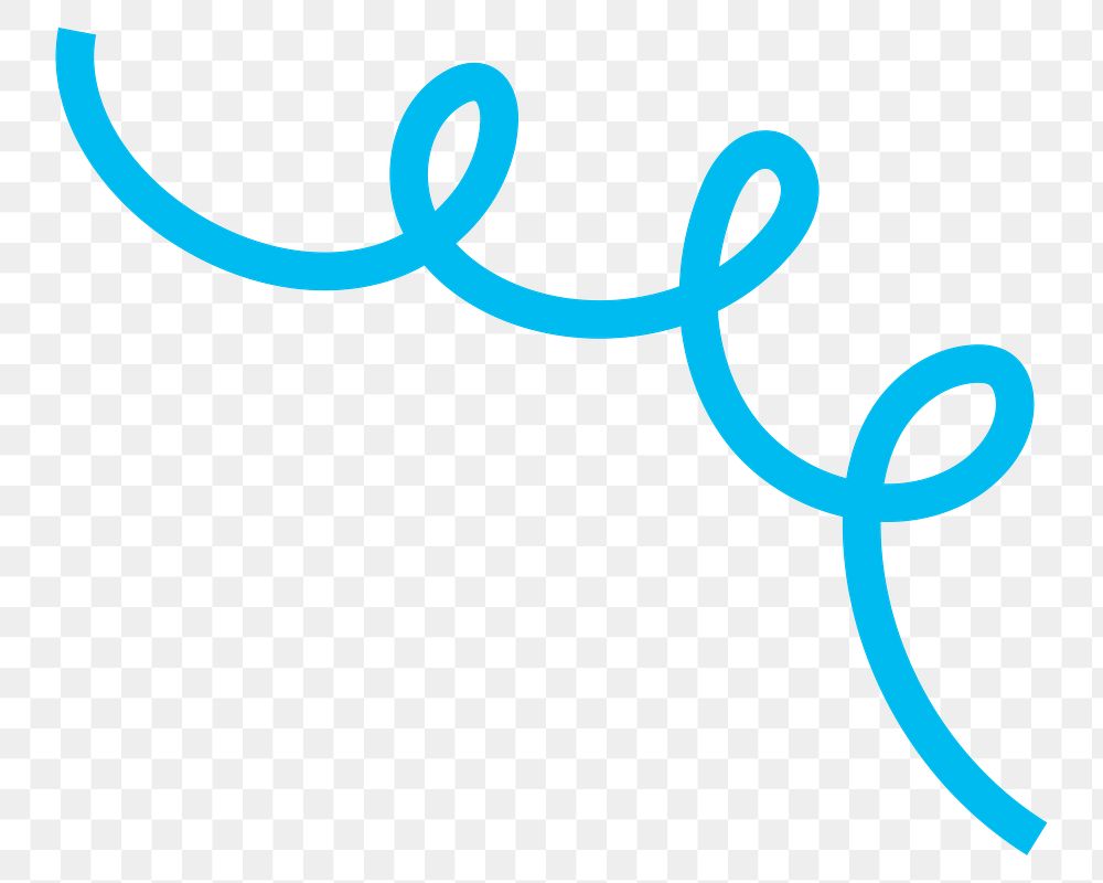 Blue squiggle png abstract shape | Premium PNG - rawpixel