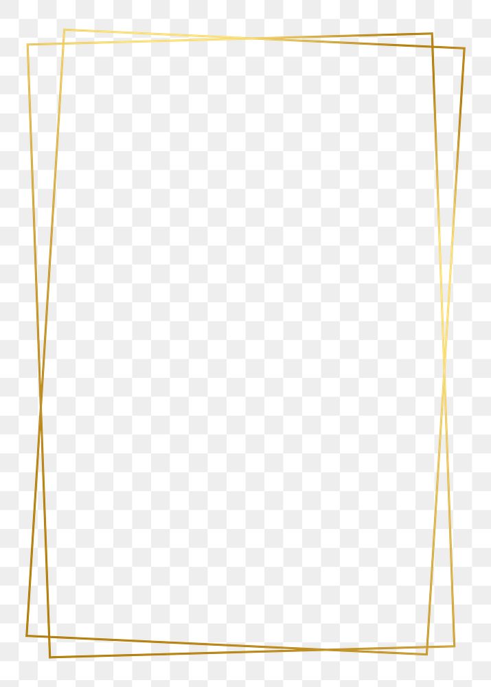 Gold frame png sticker, thin | Premium PNG - rawpixel