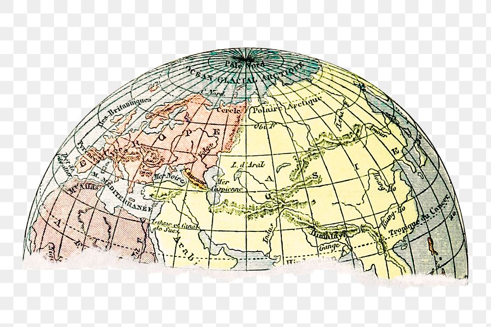 Vintage globe png education sticker, | Premium PNG - rawpixel