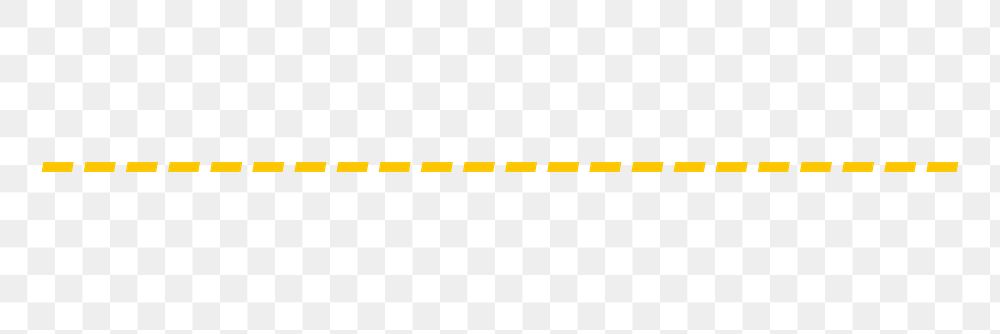 Yellow dashed line png sticker, | Premium PNG - rawpixel
