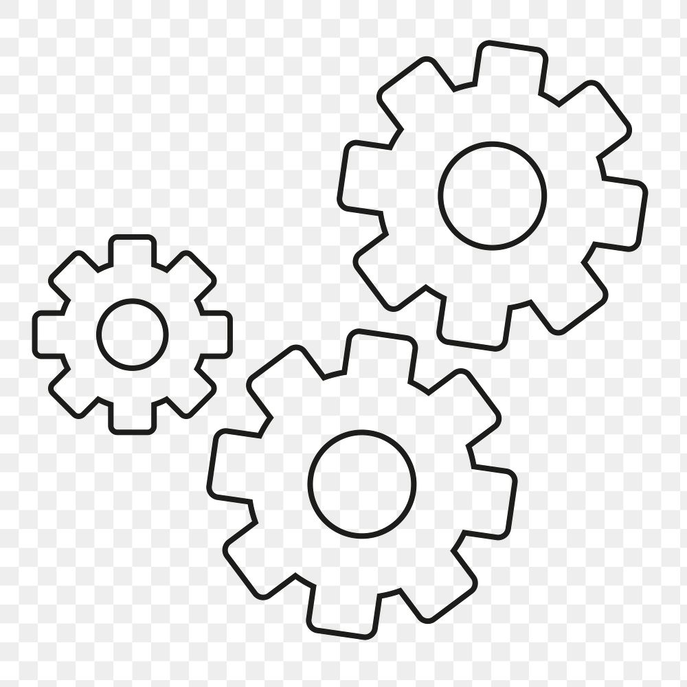Settings cogwheel icon png sticker, | Premium Icons - rawpixel