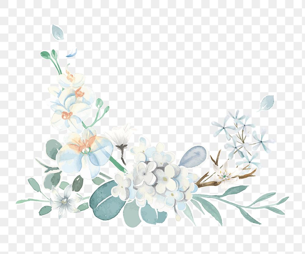 Flower corner png border, transparent | Premium PNG - rawpixel