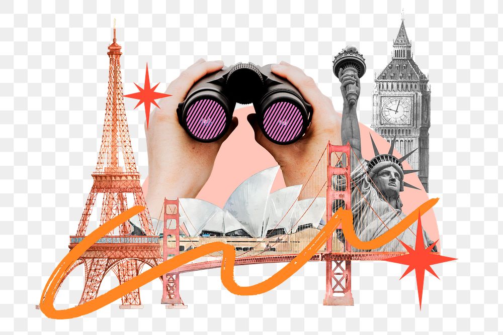 Png world's famous attractions sticker, | Premium PNG - rawpixel