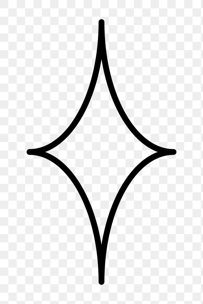 Sparkly shape png sticker, line | Free PNG - rawpixel