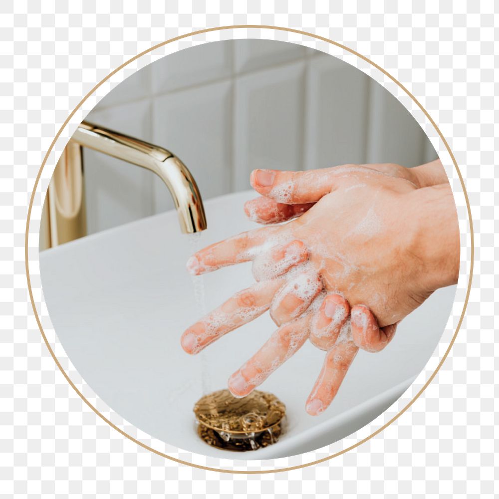 Hand washing badge png sticker, | Free PNG - rawpixel