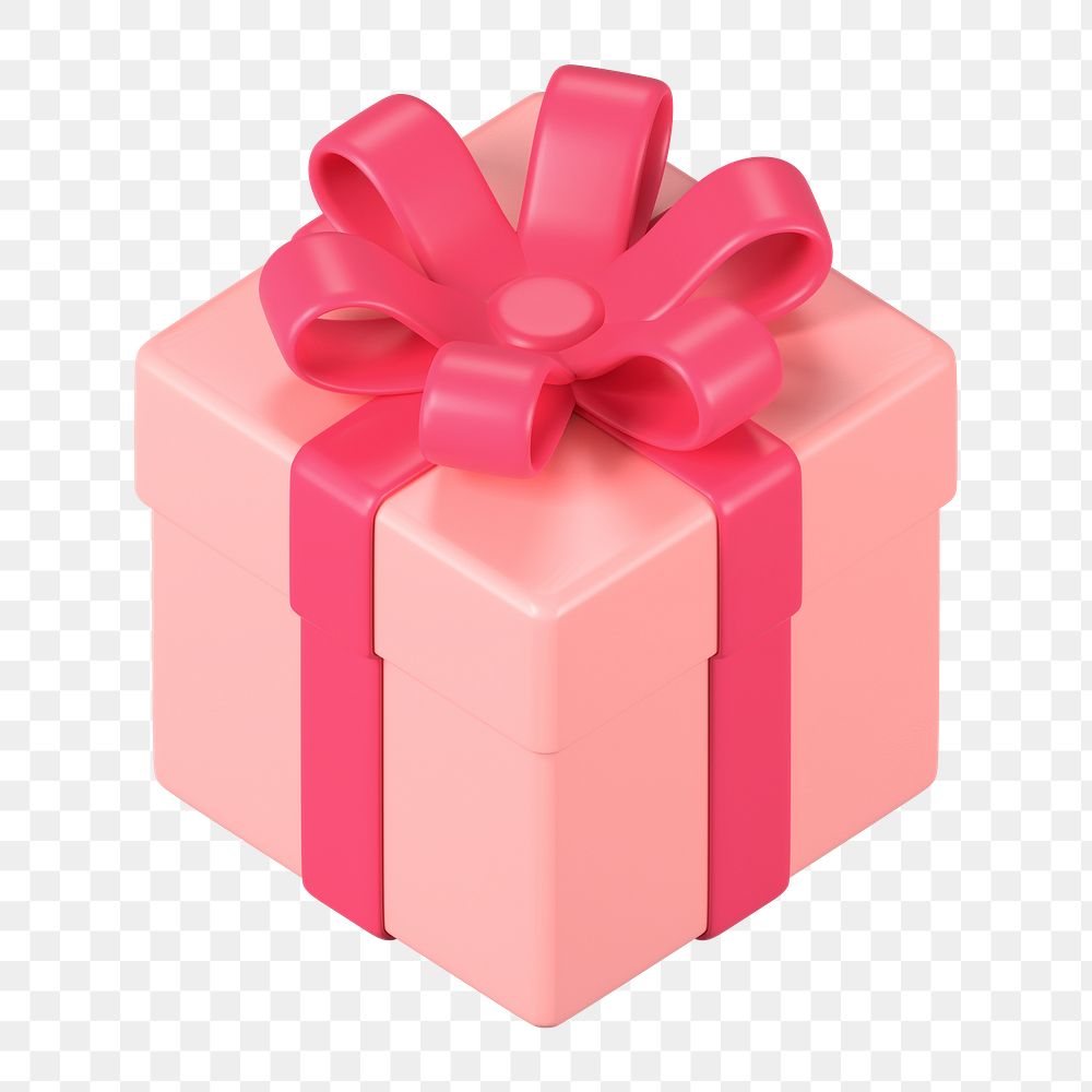 Pink gift box png sticker, | Premium PNG - rawpixel