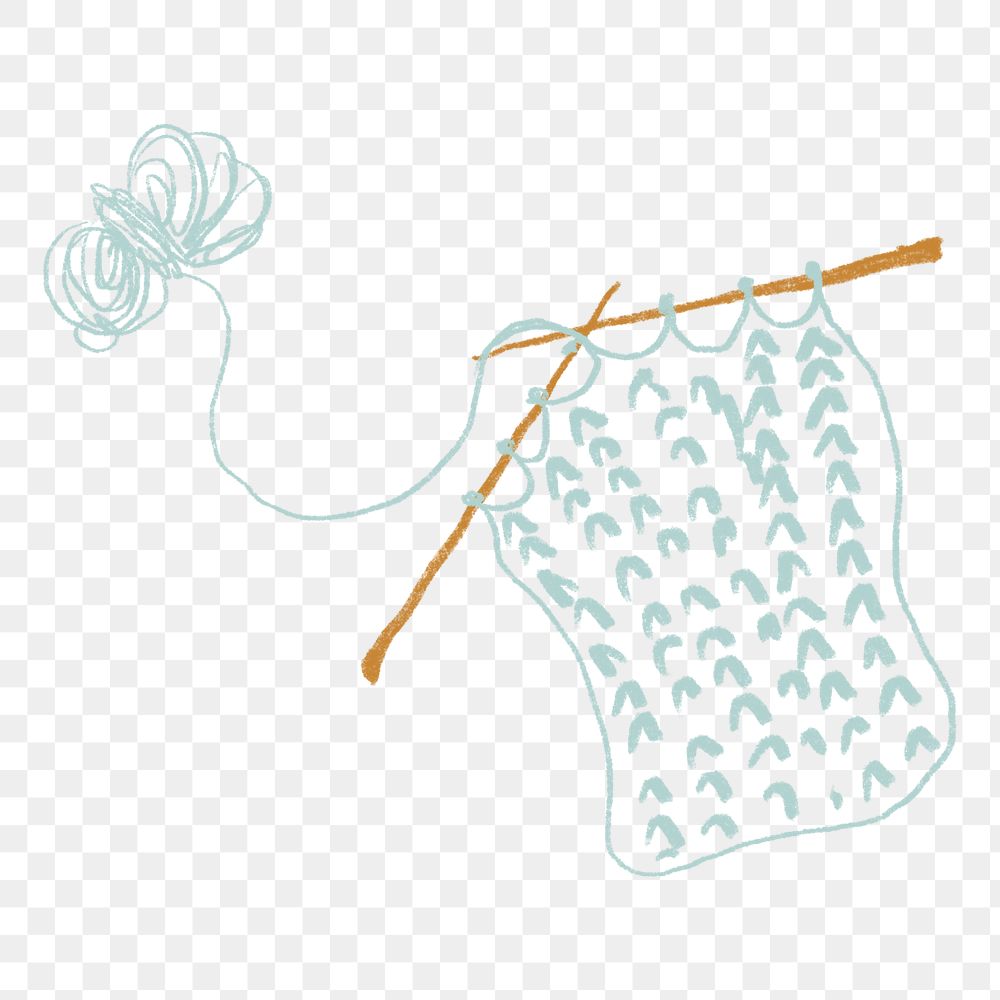 Knitting png sticker, transparent | Premium PNG - rawpixel