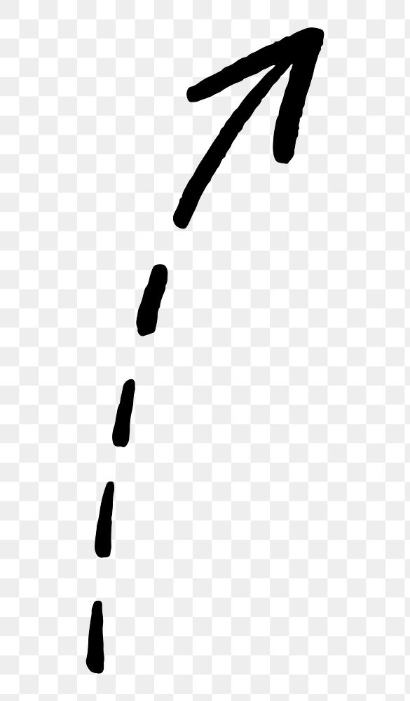 Dotted arrow png sticker, transparent | Premium PNG - rawpixel