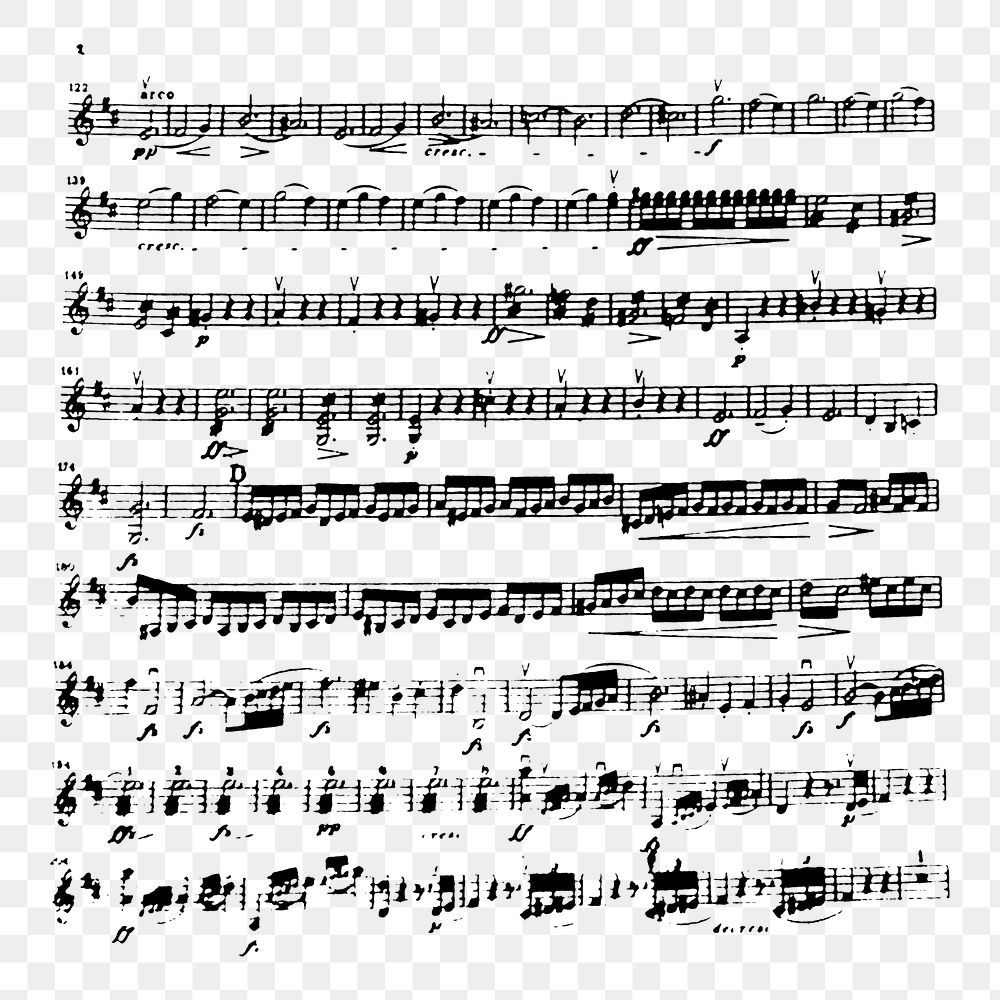 Fading music score png music | Premium PNG - rawpixel