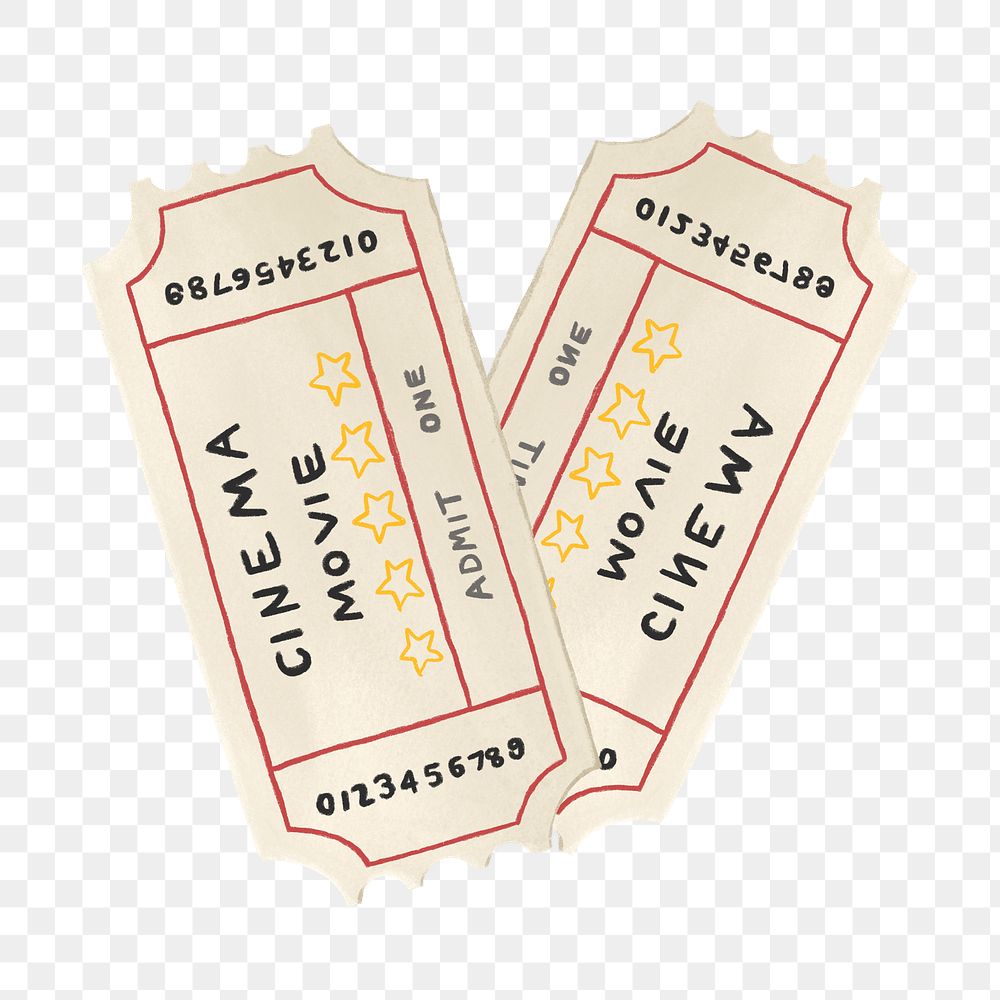 Movie ticket png, entertainment illustration, | Free PNG - rawpixel