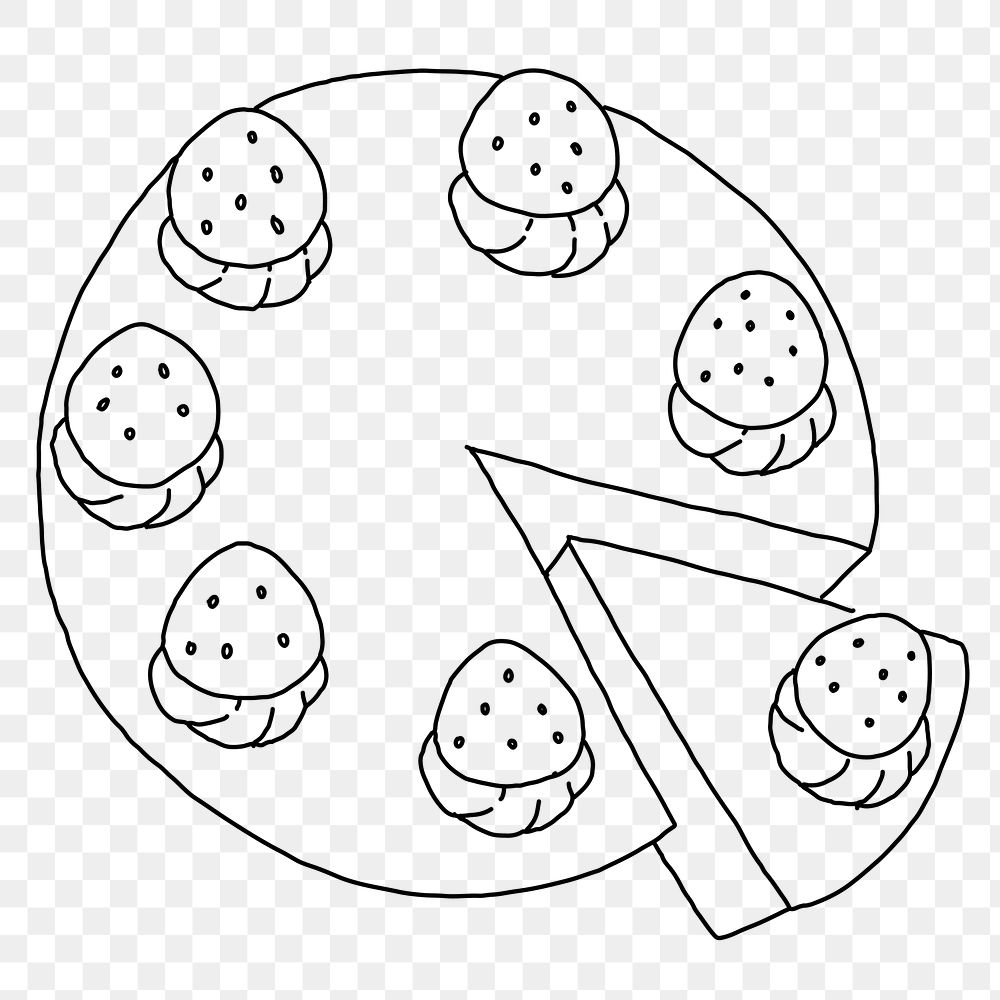 Cake png line art, transparent | Premium PNG - rawpixel