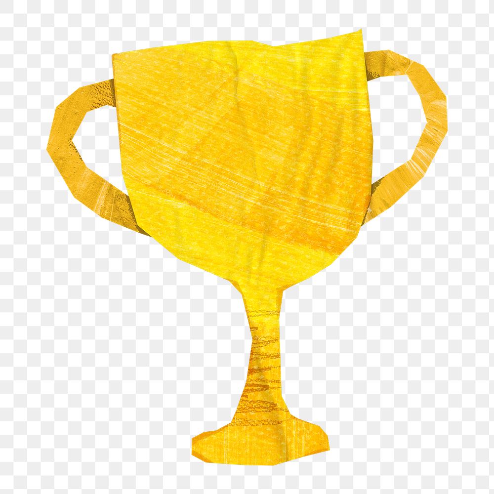 PNG Golden trophy, paper craft | Premium PNG - rawpixel
