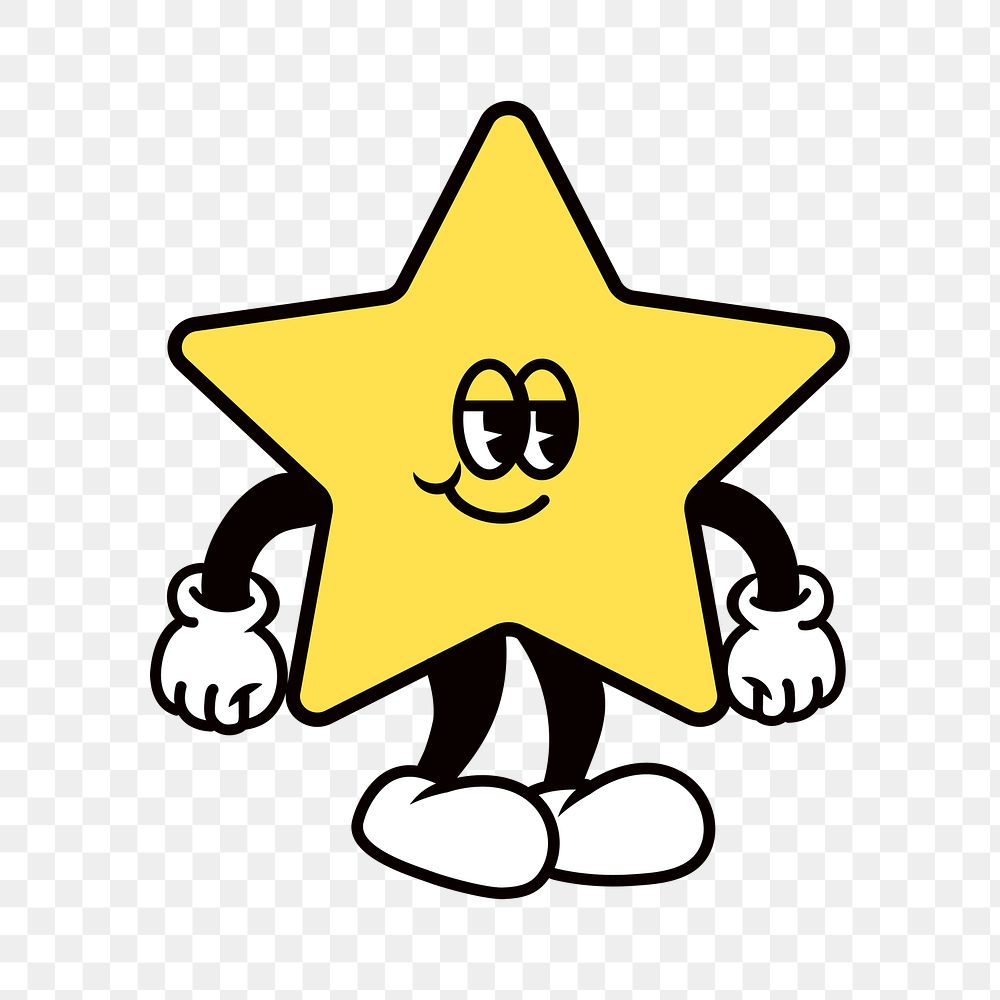 Smiling star png, cartoon character | Free PNG - rawpixel