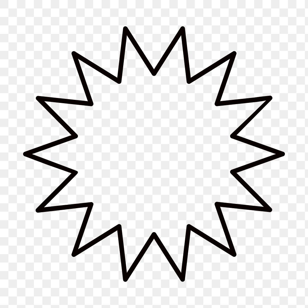 Starburst shape png, transparent background | Free Icons - rawpixel