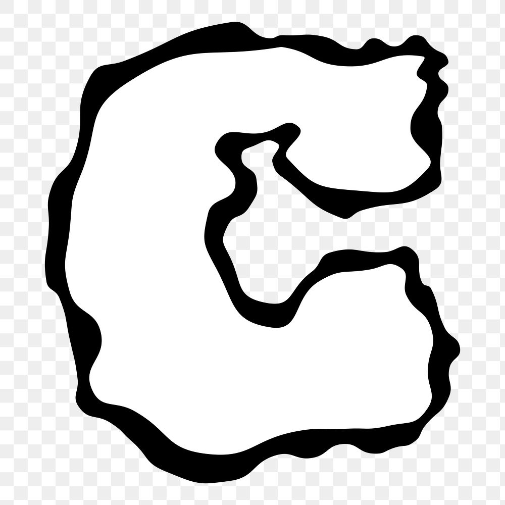 C letter png, white abstract | Free PNG - rawpixel