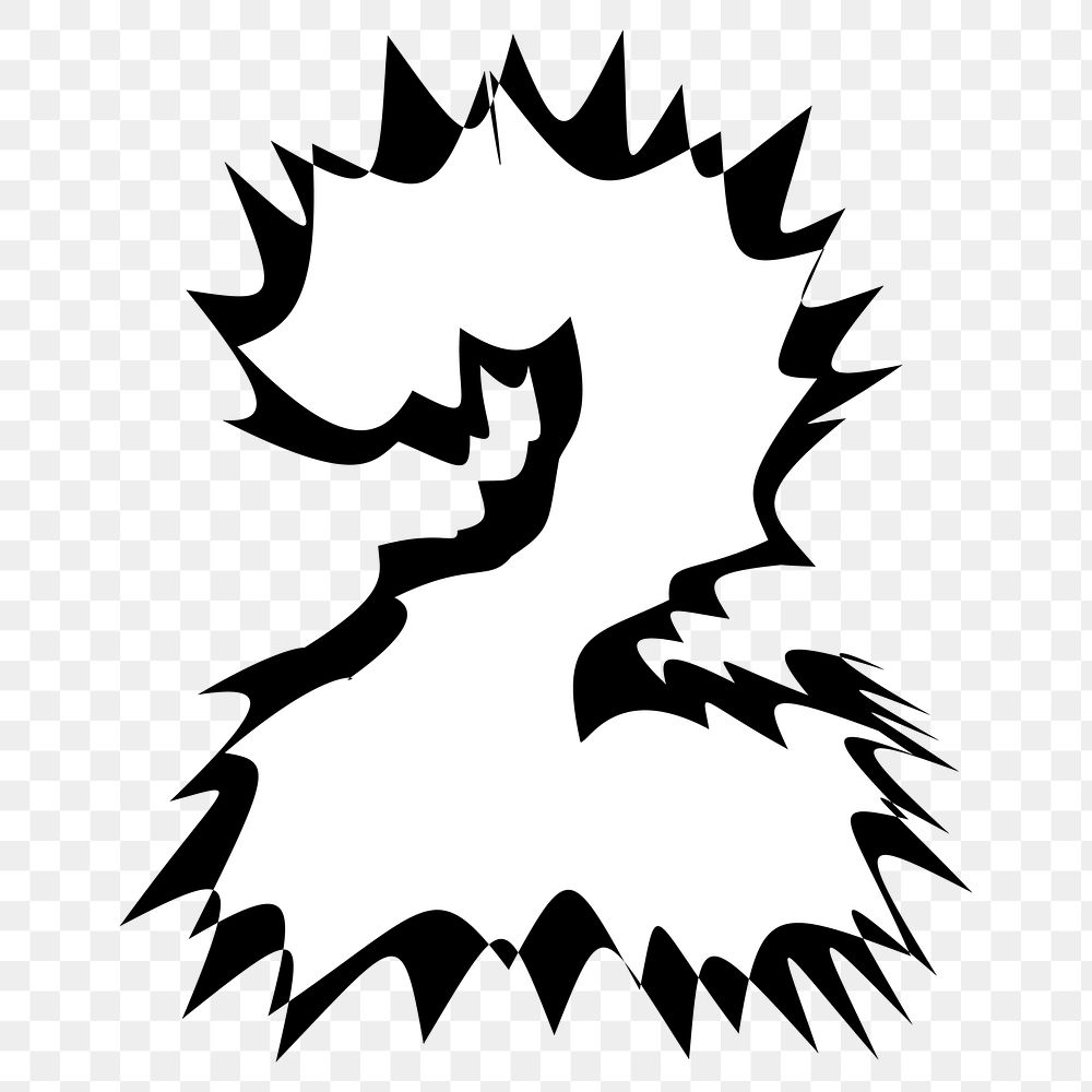 PNG 2 number two, abstract | Free PNG - rawpixel