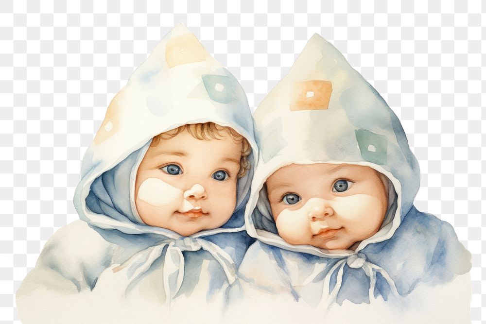 PNG Portrait baby hood representation. | Free PNG - rawpixel